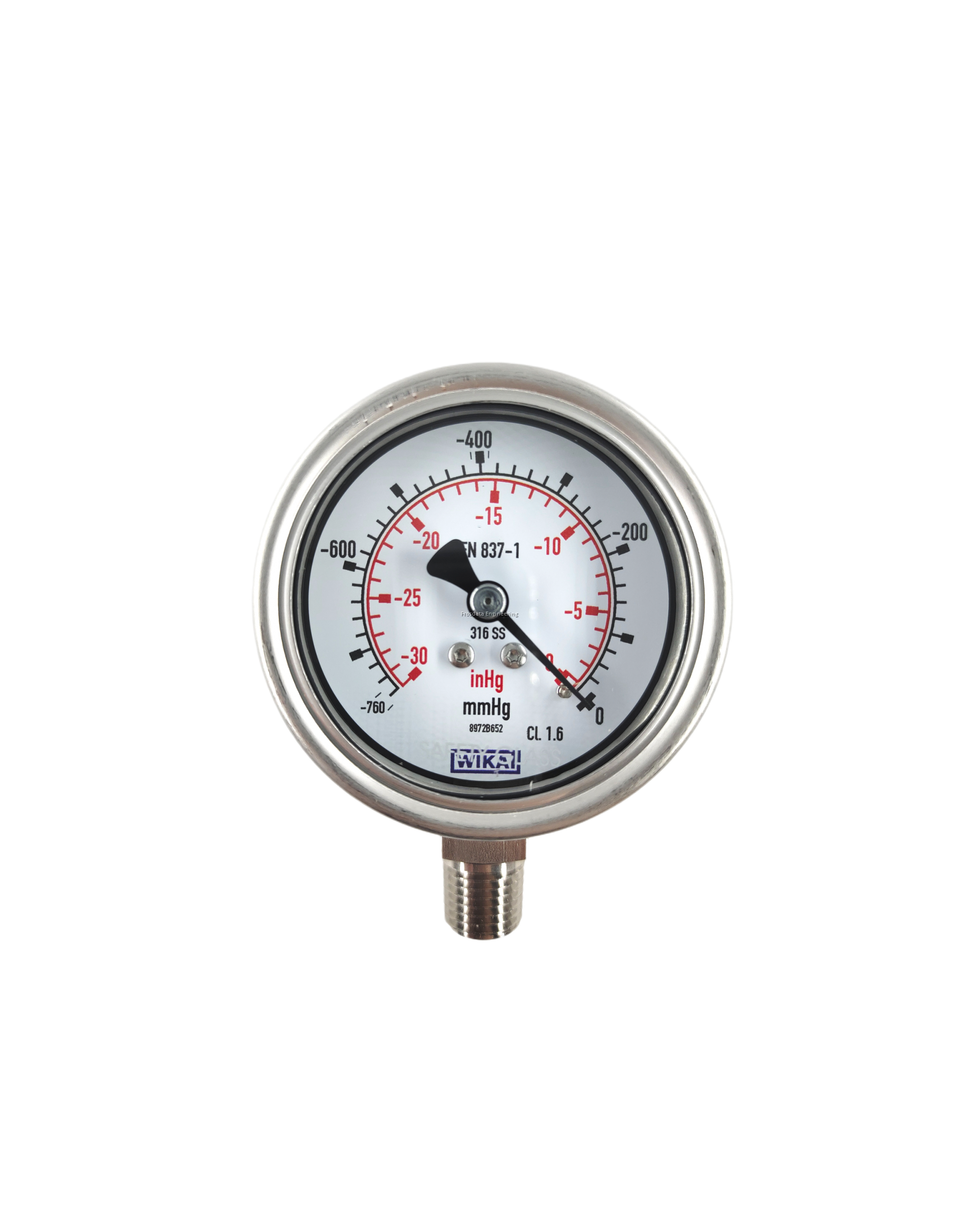 Noshok 25 901 1000 Psi Bar Pressure Gauge 0 1000 Psi Liquid Fill 1 4